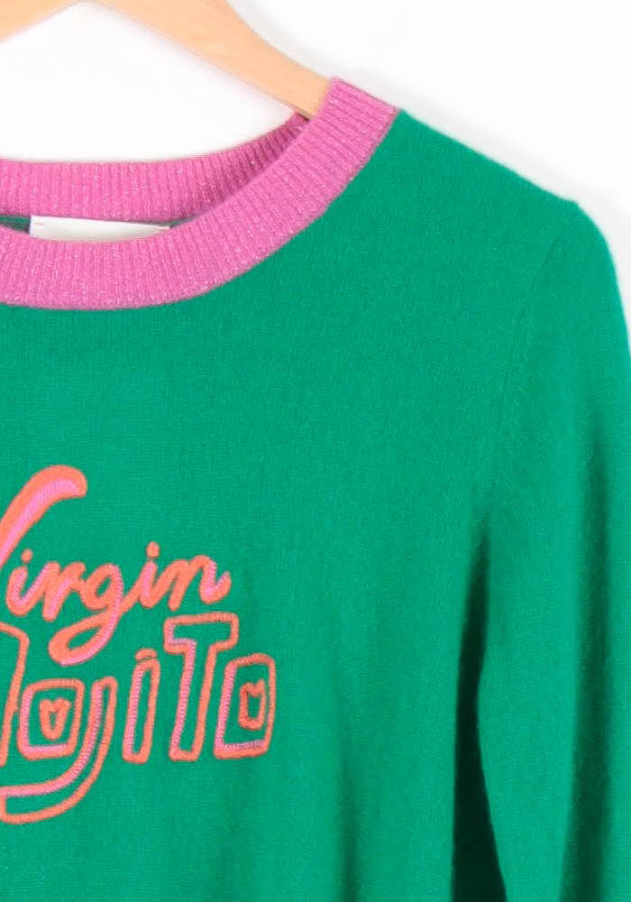 Pull Vert et Rose - Taille S/36 Absolut Cashmere d'occasion PARAD83217 ...